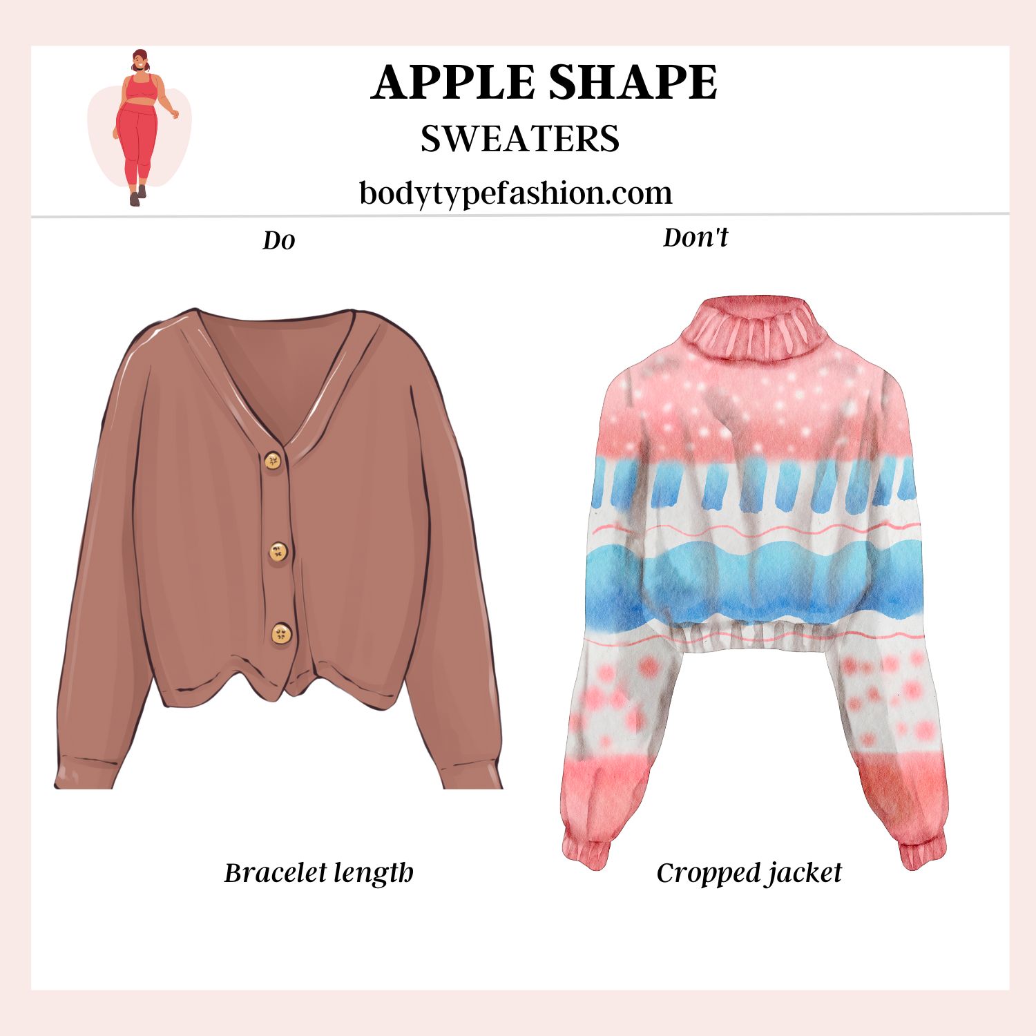 How to Choose Sweaters for the Apple Body Shape - Fashion for Your Body ...
