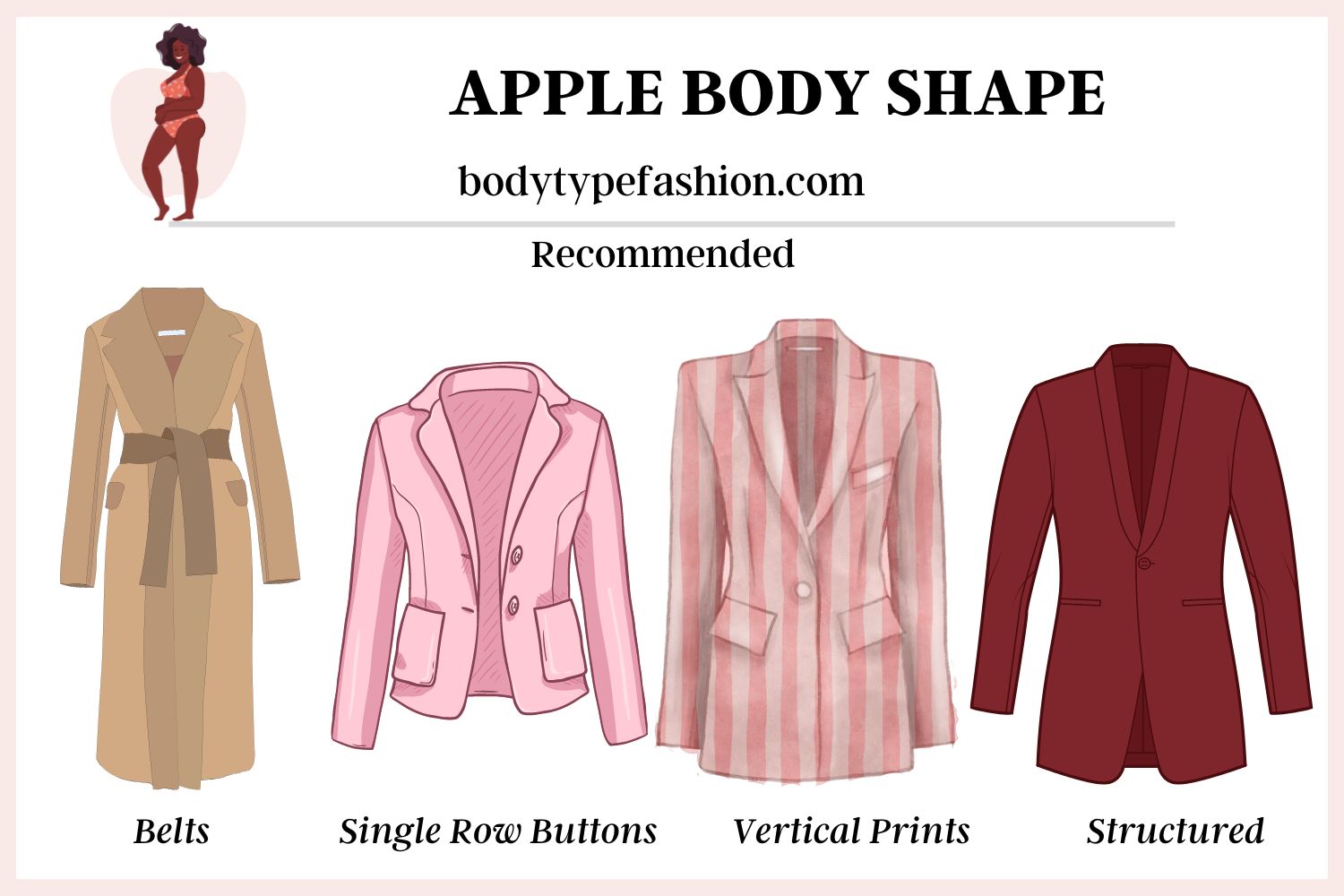 How to Choose Coats for the Apple Body Shape - Fashion for Your Body Type