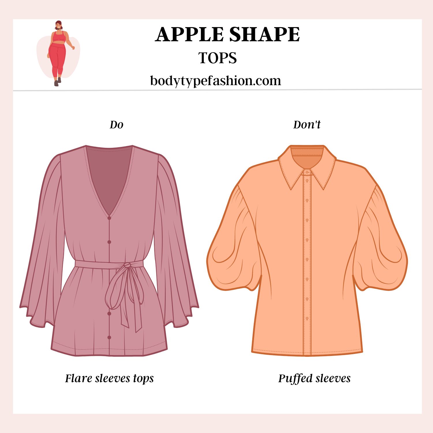How to Choose Tops for the Apple Body Shape - Fashion for Your Body Type