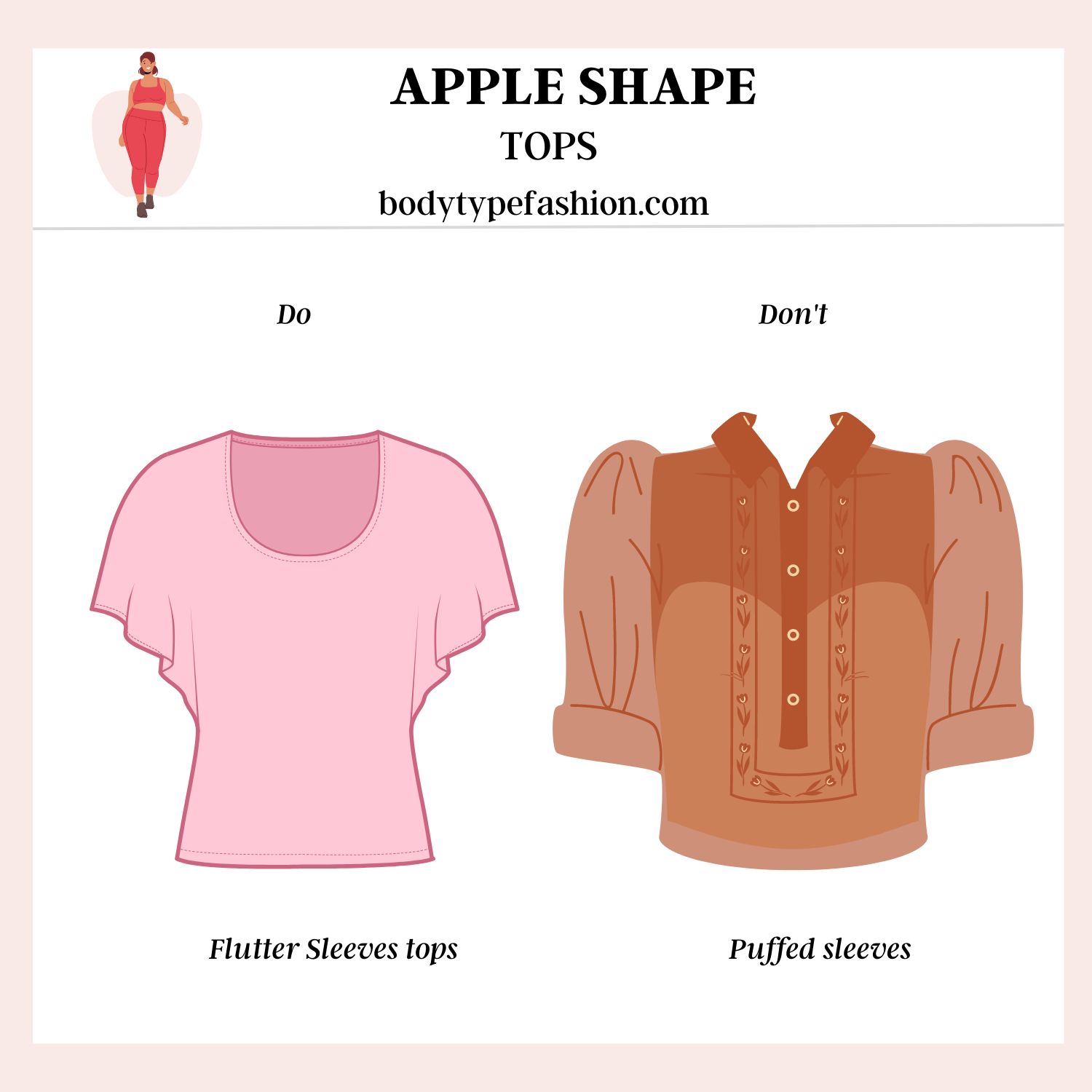 How to Choose Tops for the Apple Body Shape - Fashion for Your Body Type