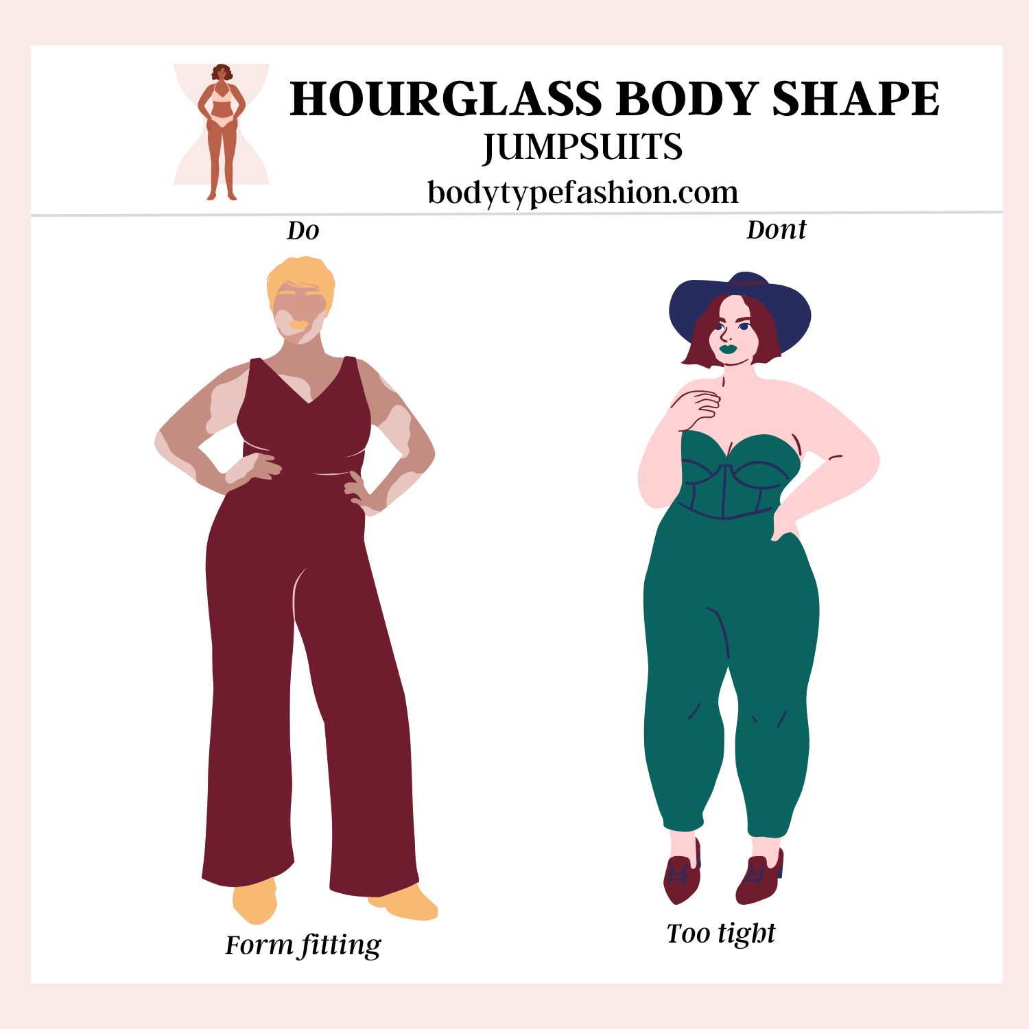 How to Choose Jumpsuits for Hourglass Body Type - Fashion for Your Body ...