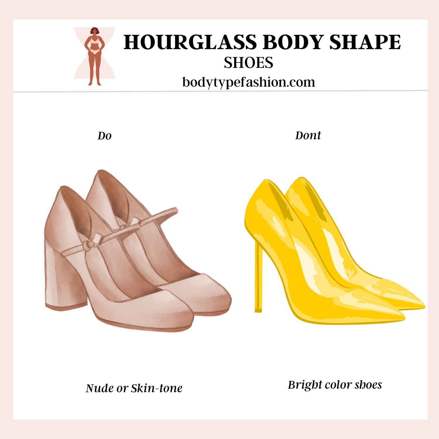 How to Choose Shoes for Hourglass Body Type - Fashion for Your Body Type