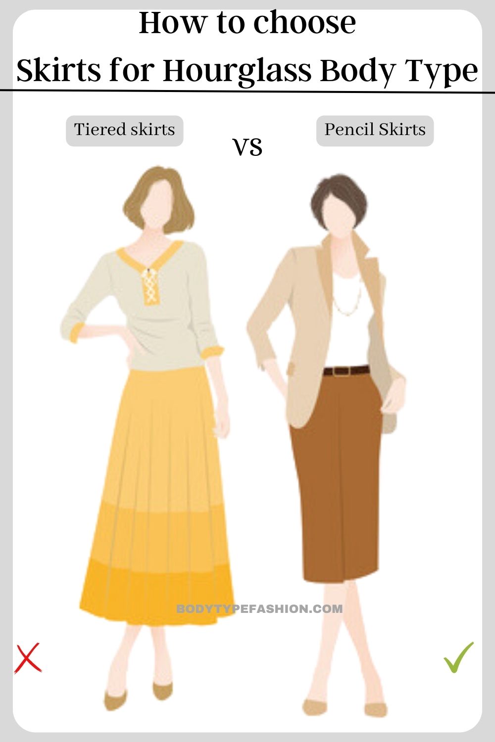 How to Choose Skirts for Hourglass Body Type - Fashion for Your Body Type