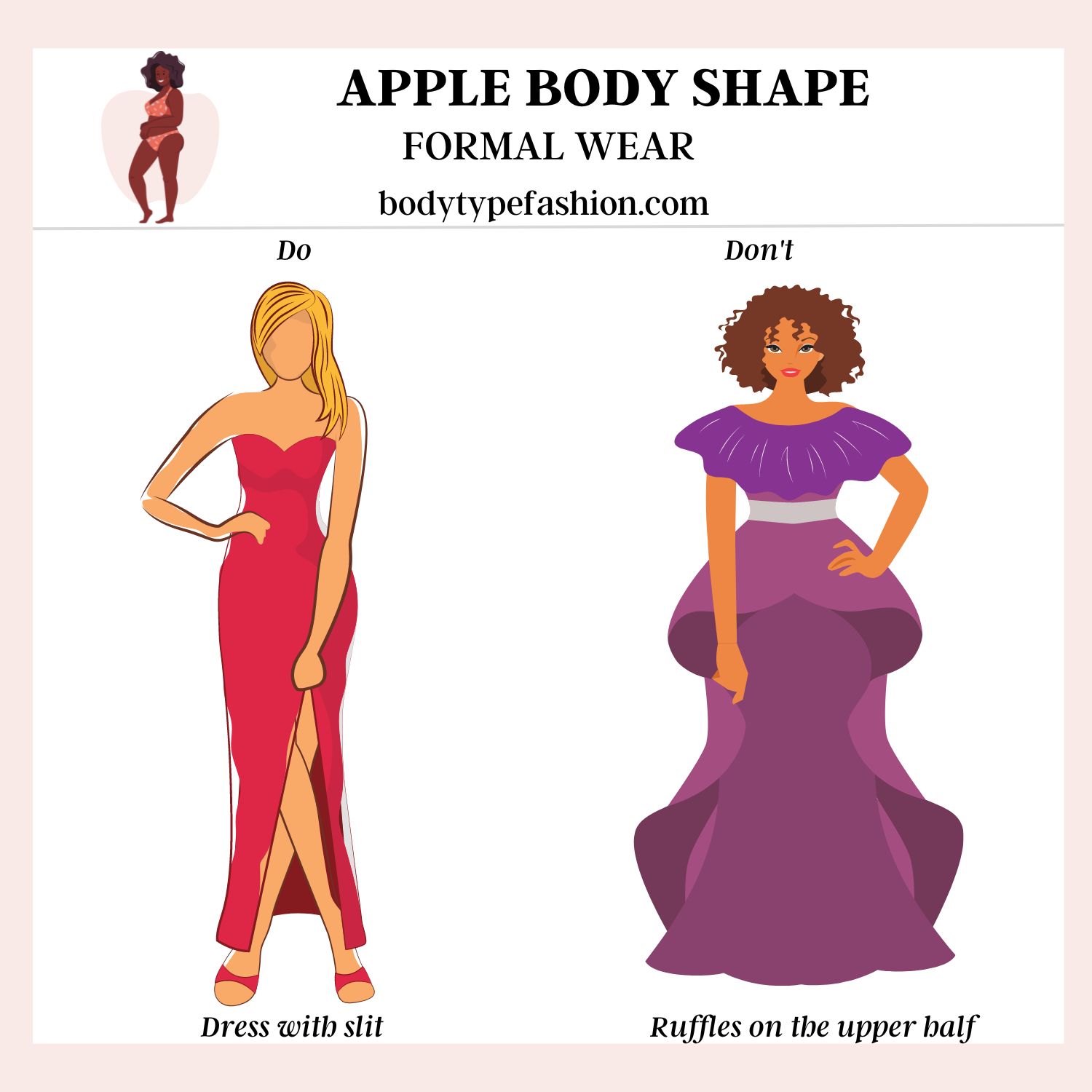 How to Choose Formal Wear for the Apple Body Shape - Fashion for Your ...