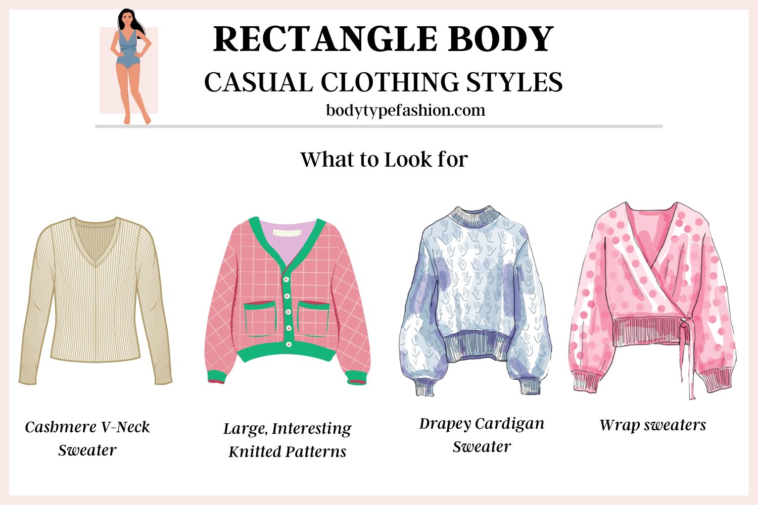 Best Casual Clothing Styles for Rectangle Body Shape - Fashion for Your ...