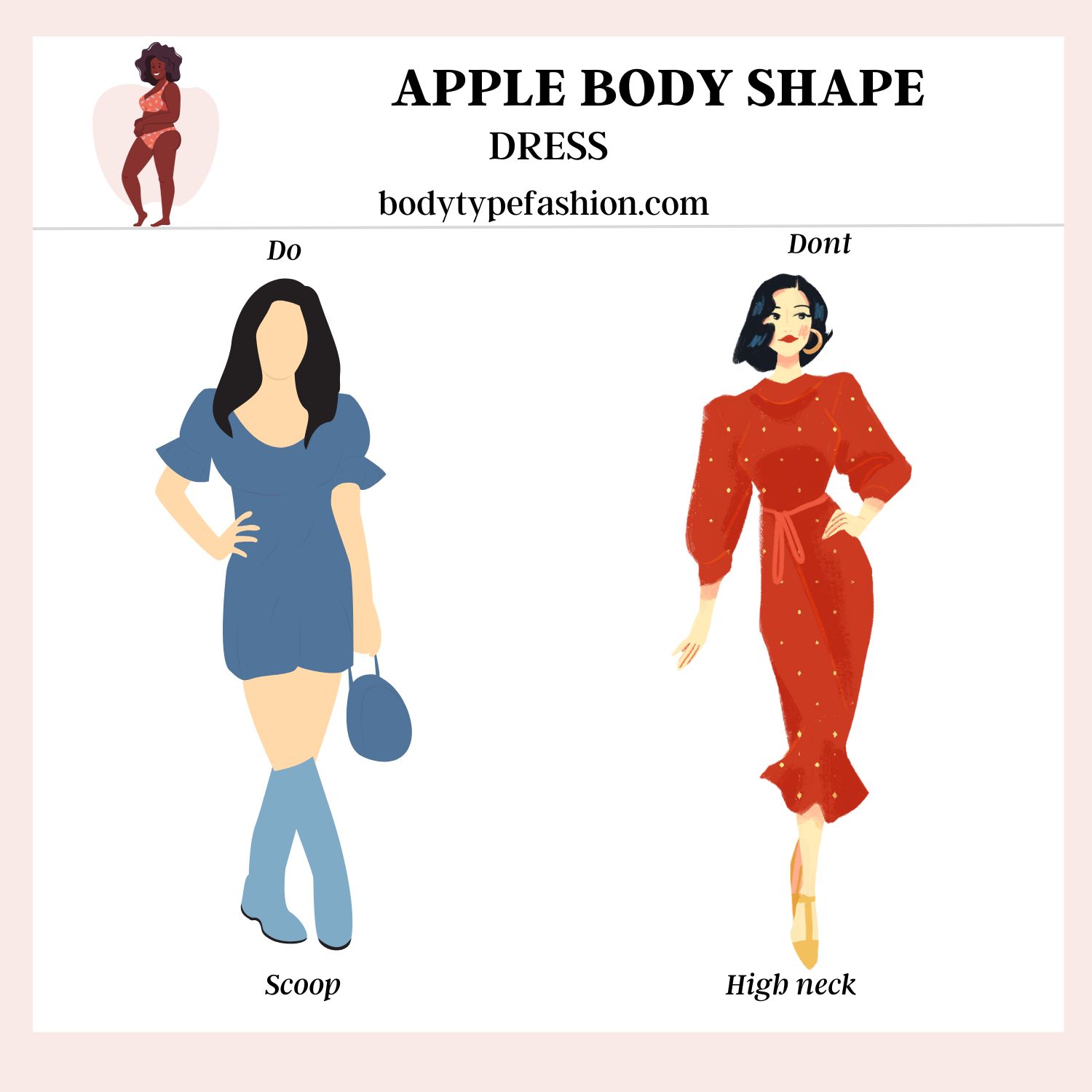 How to Choose Dresses for the Apple Body Shape - Fashion for Your Body Type