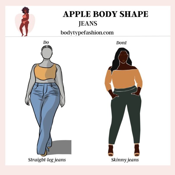 How to Choose Jeans for the Apple Body Shape - Fashion for Your Body Type