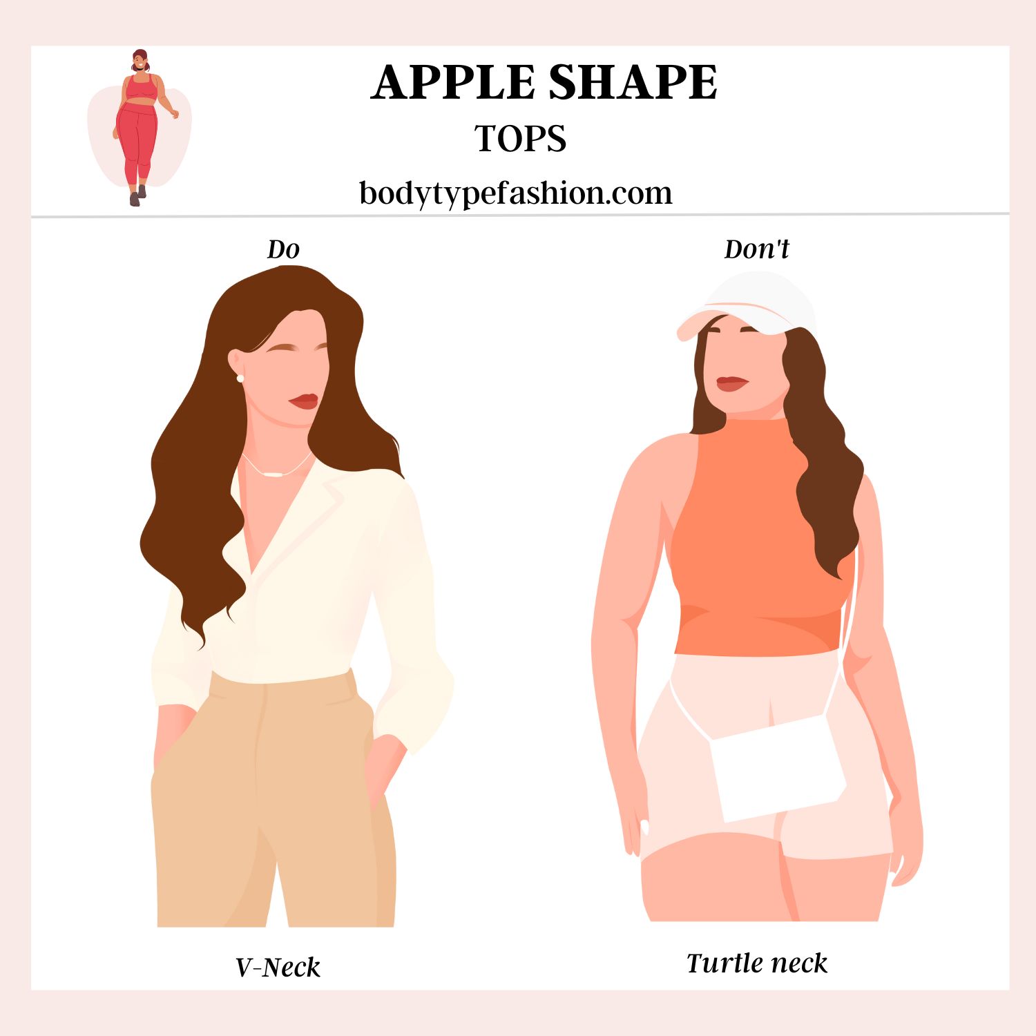 How to Choose Tops for the Apple Body Shape - Fashion for Your Body Type
