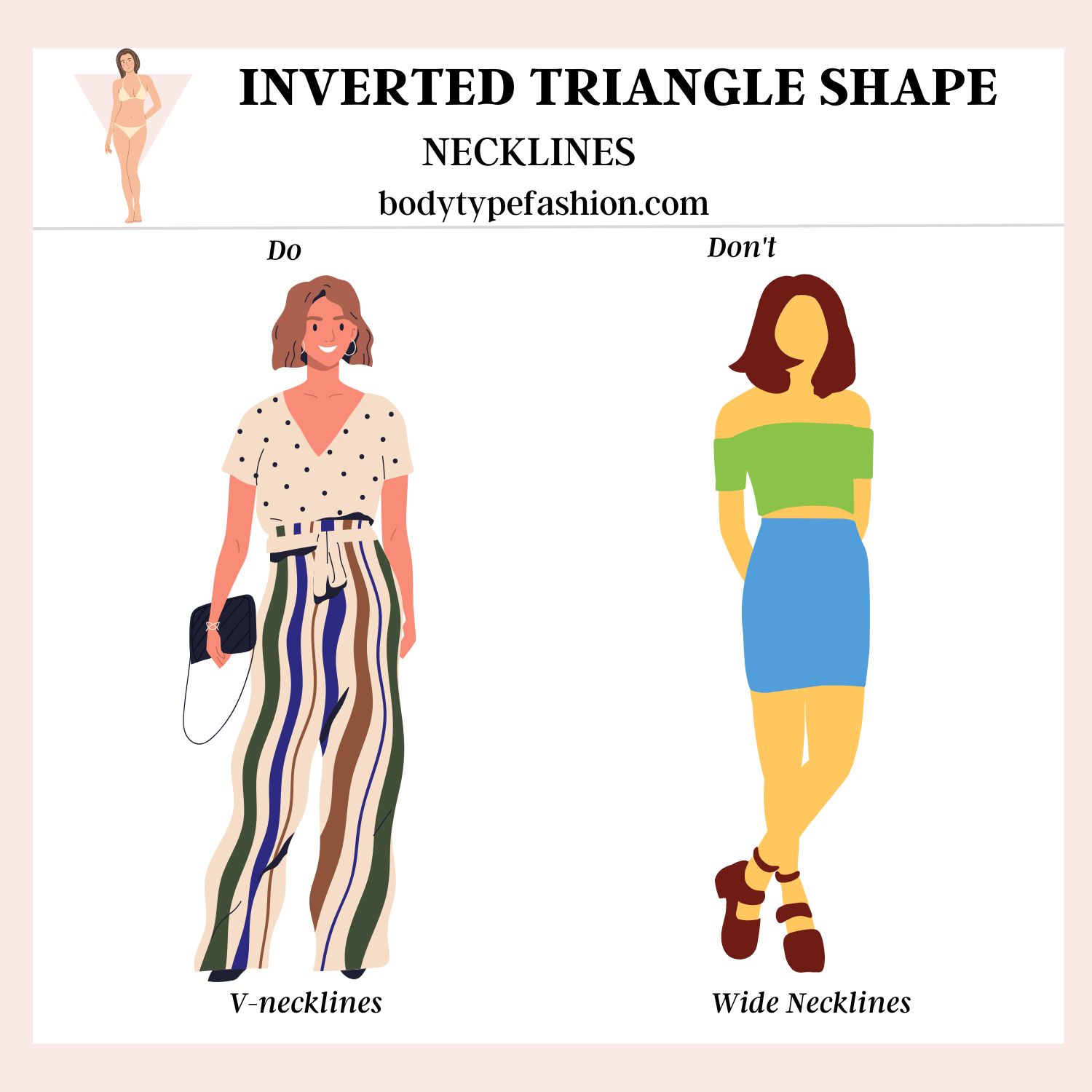 Fashion Mistakes to Avoid for the Inverted Triangle Shape - Fashion for ...