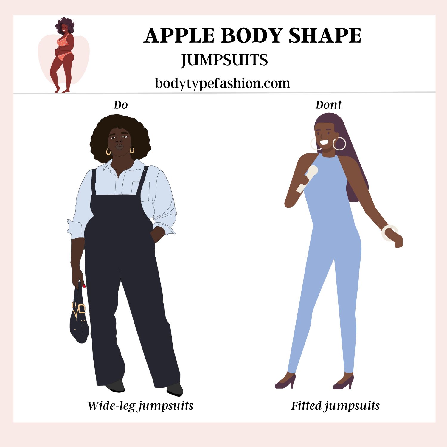 How to Choose Jumpsuits for the Apple Body Shape - Fashion for Your ...