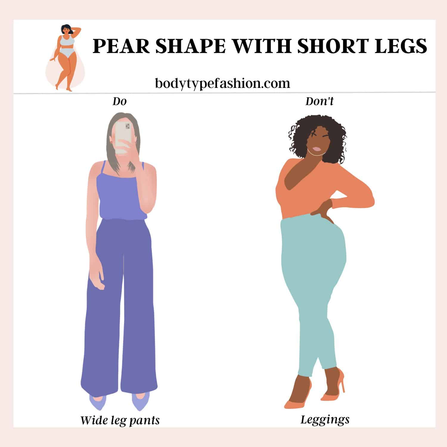 How to Dress Pear Shape with Short Legs - Fashion for Your Body Type