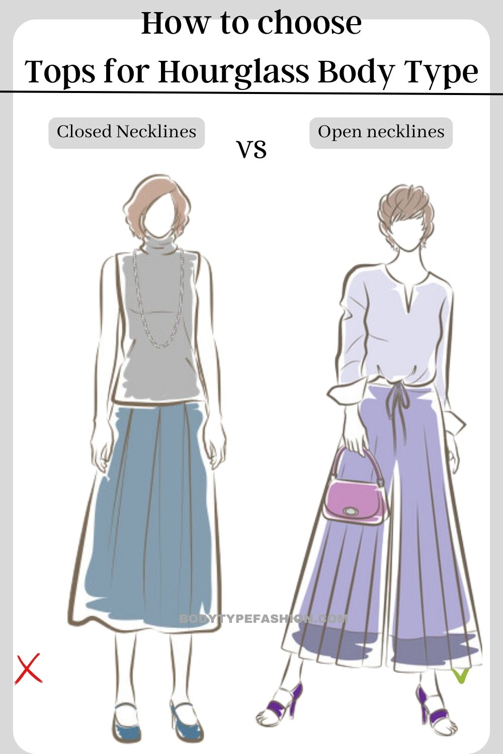 How to Choose Tops for Hourglass Body Type - Fashion for Your Body Type
