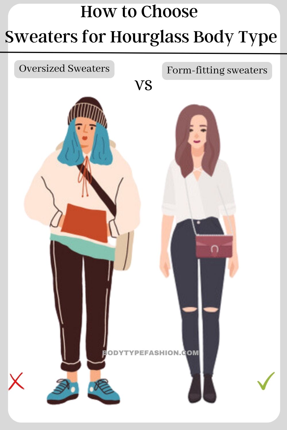 How to Choose Sweaters for Hourglass Body Type - Fashion for Your Body Type