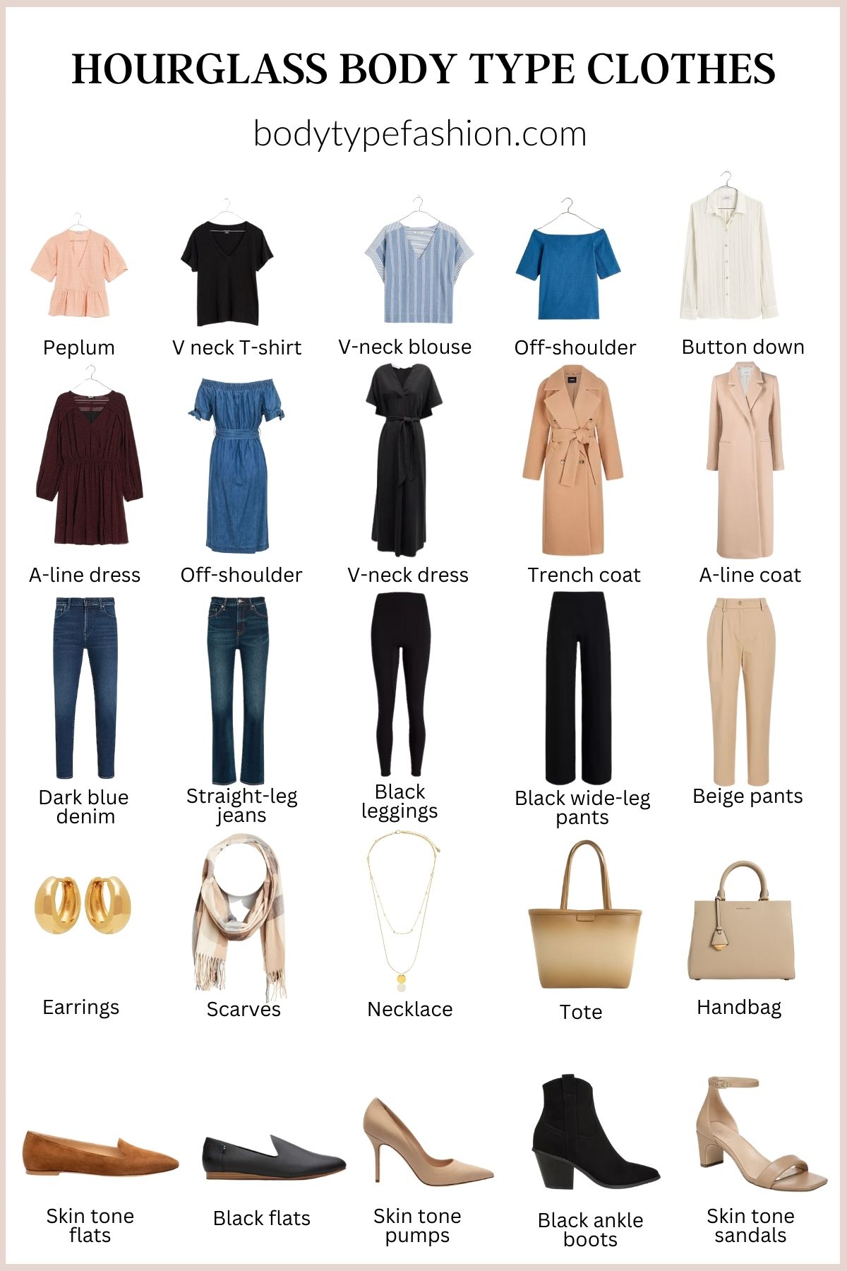 The 25 Wardrobe Essentials for Hourglass Shape - Fashion for Your Body Type