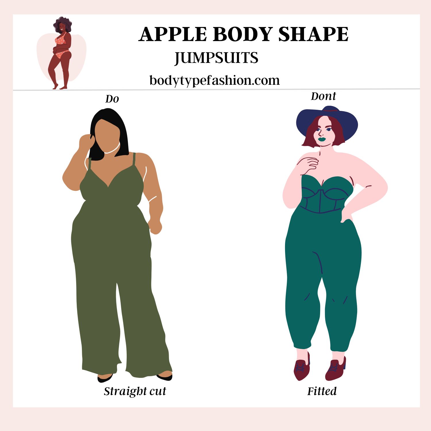 How to Choose Jumpsuits for the Apple Body Shape - Fashion for Your ...