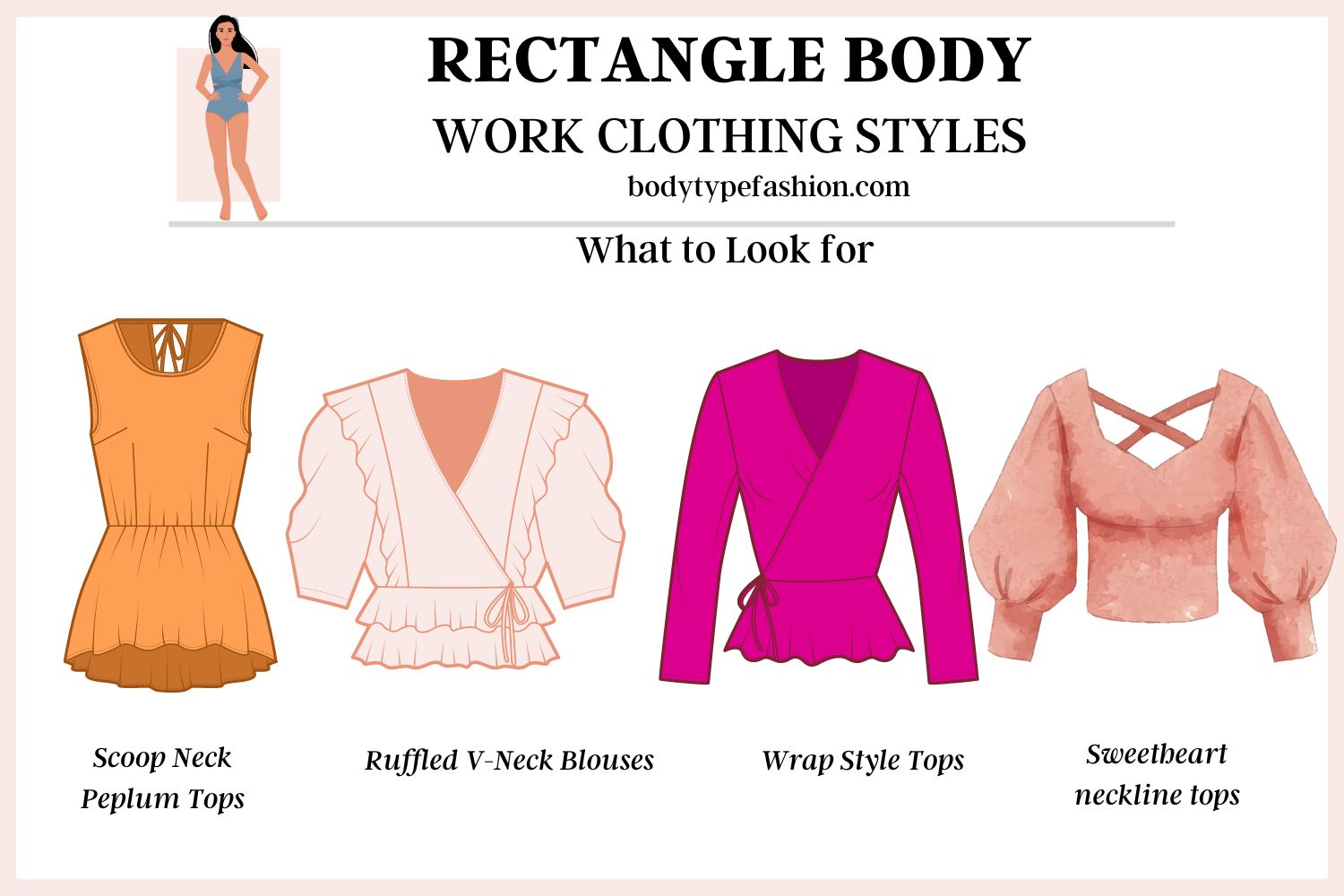 Best Work Clothing Styles for Rectangle Body Shape - Fashion for Your ...