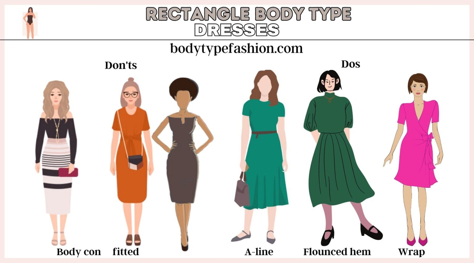 The Wardrobe Essentials For Rectangle Shape - Fashion for Your Body Type
