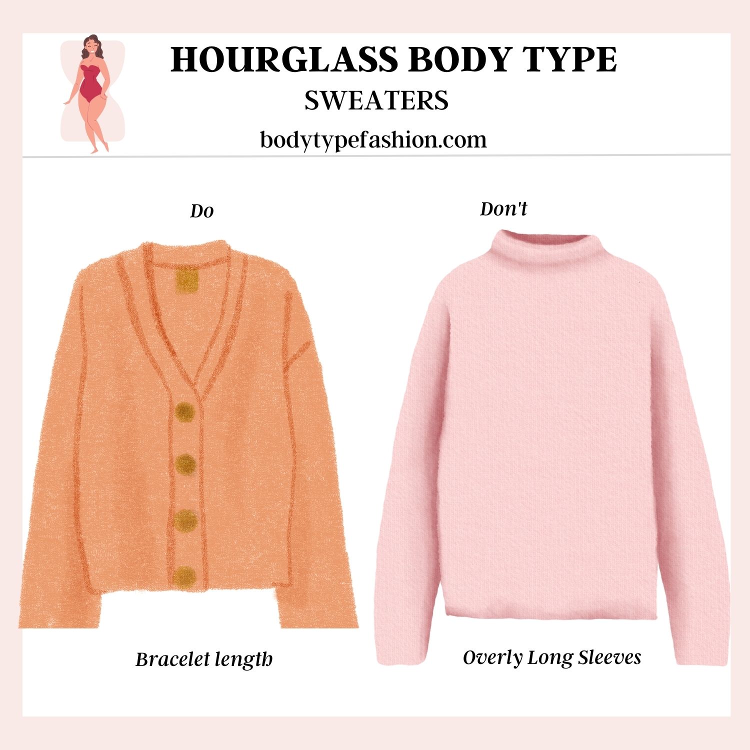 How to Choose Sweaters for Hourglass Body Type - Fashion for Your Body Type