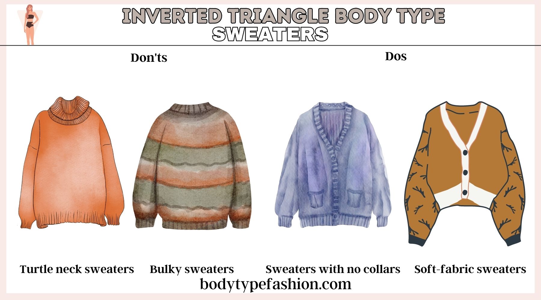 The Wardrobe Essentials for Inverted Triangle Shape - Fashion for Your ...