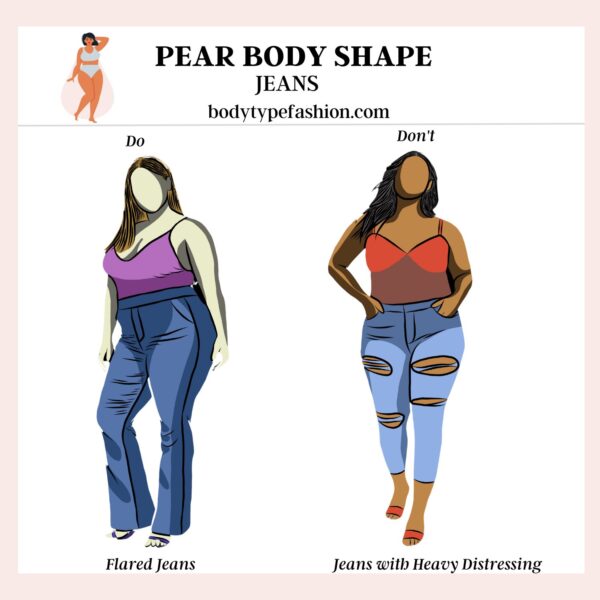 The Best Jeans Styles for Pear Body Shape - Fashion for Your Body Type