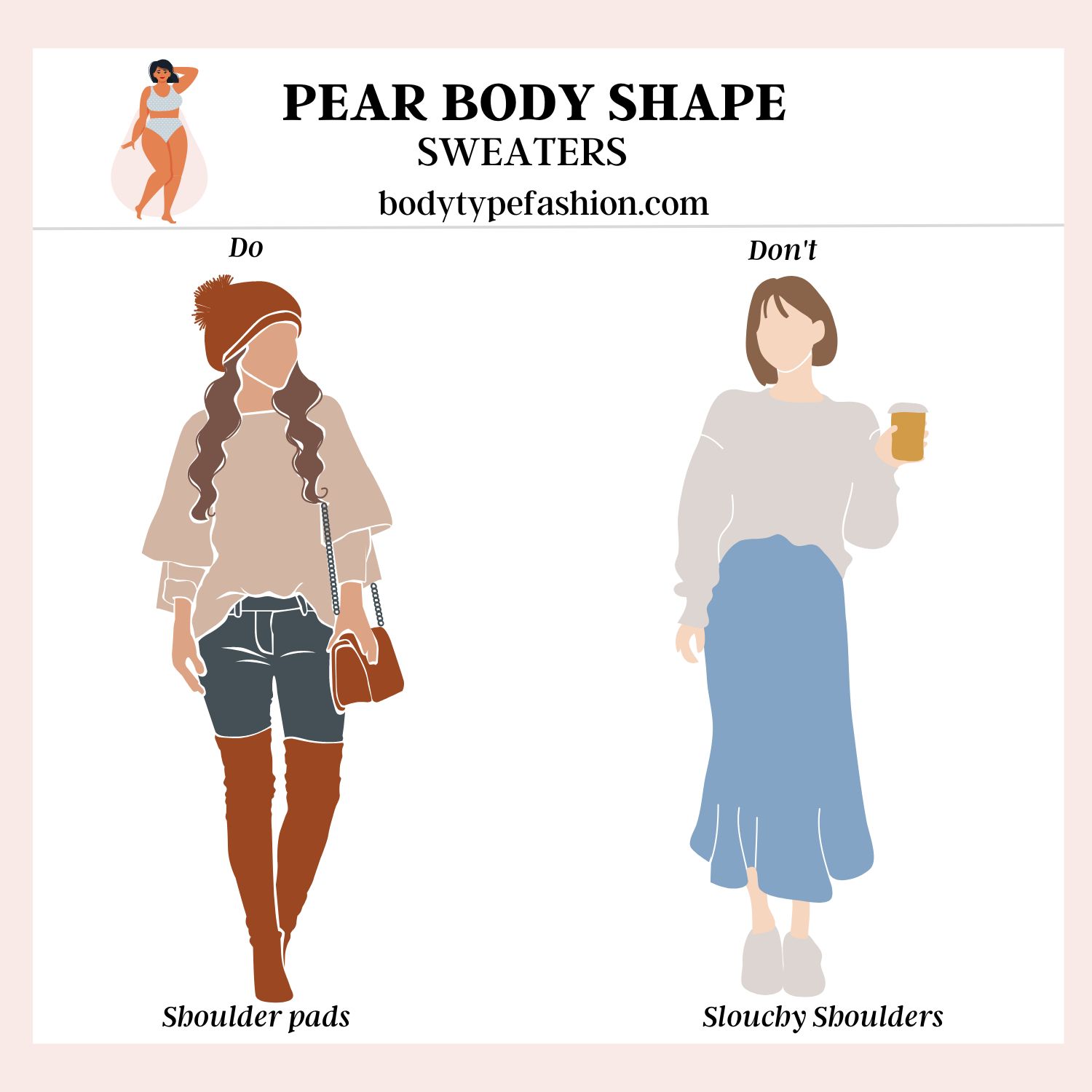 How to Choose Sweaters for Pear Body Shape - Fashion for Your Body Type
