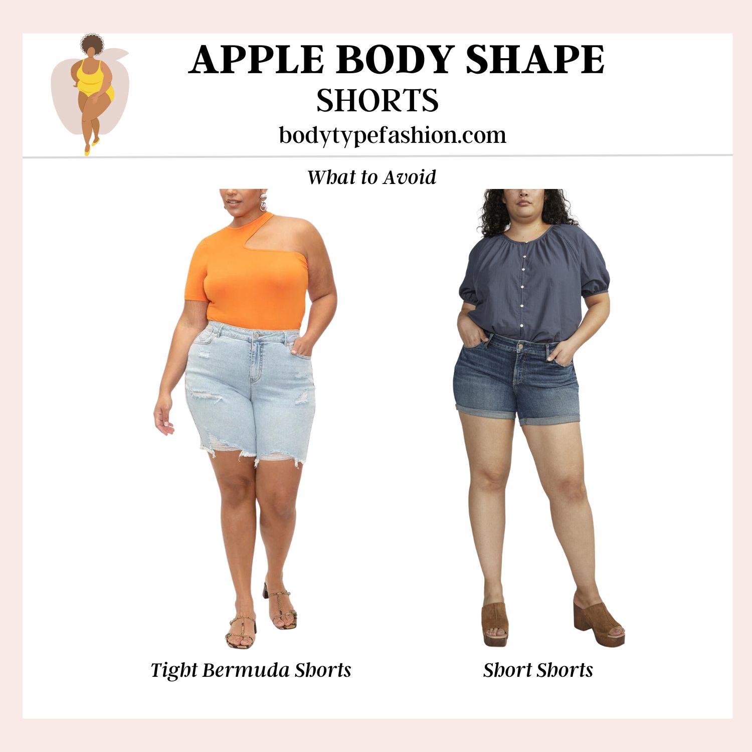 How to Choose Shorts for Apple Body Shape - Fashion for Your Body Type