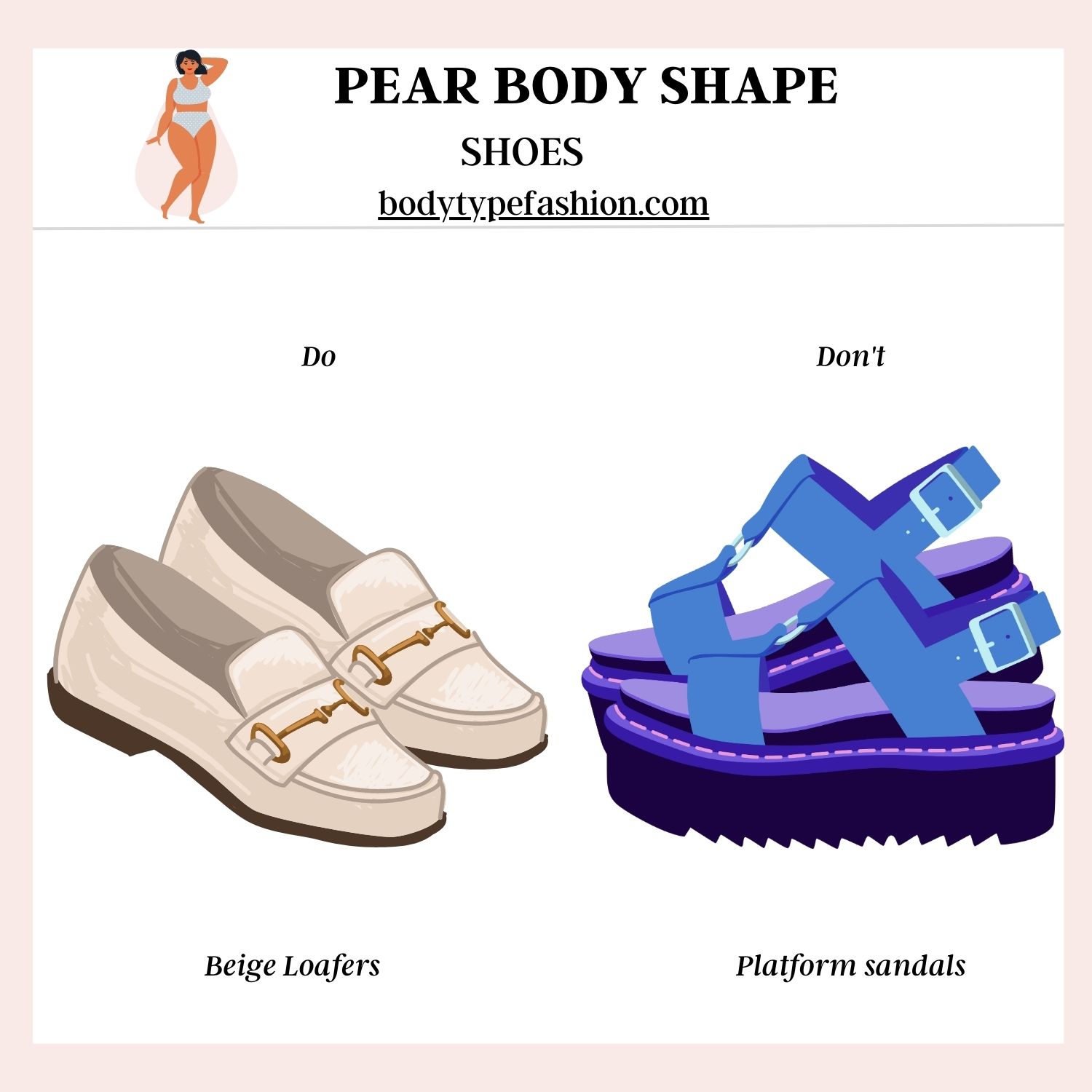 Shoe Style Guide for Pear Body Shape - Fashion for Your Body Type