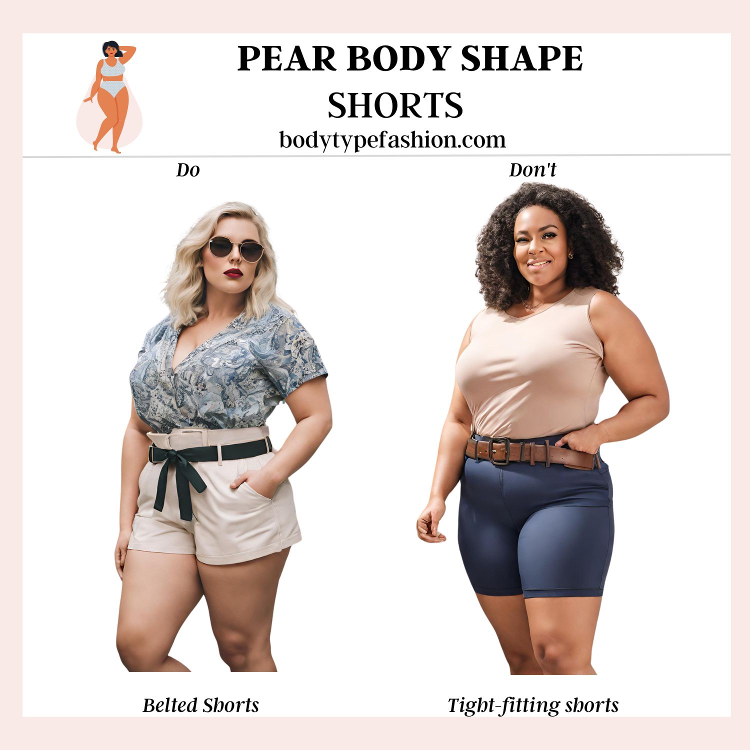 How to Choose Shorts for Pear Body Shape - Fashion for Your Body Type