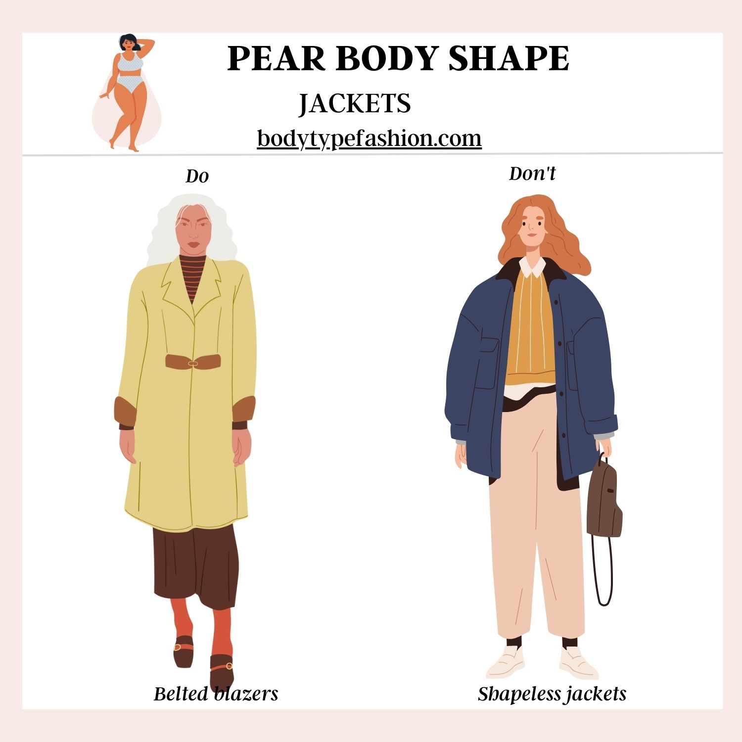 Best Jacket Styles for the Pear Shape - Fashion for Your Body Type