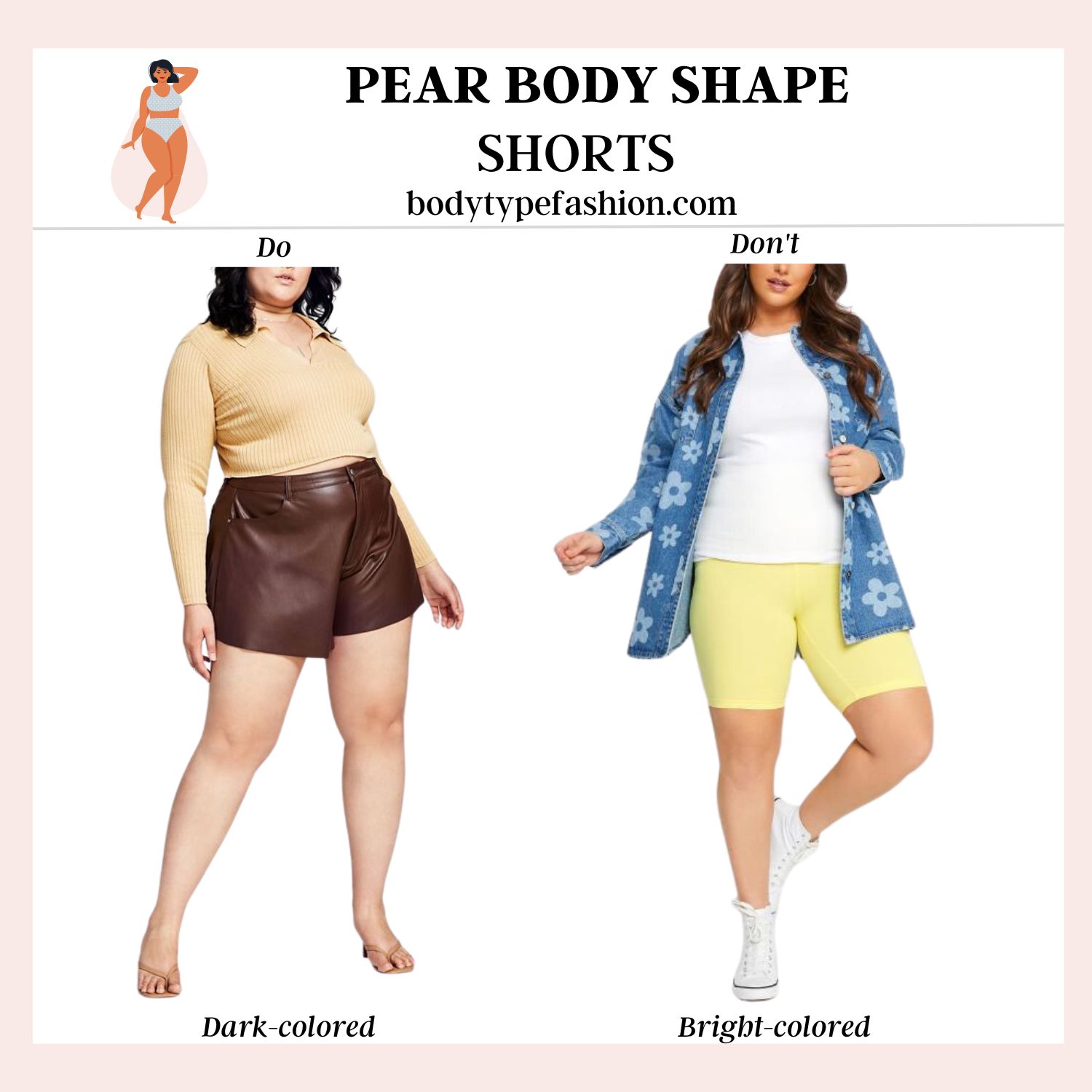How to Choose Shorts for Pear Body Shape - Fashion for Your Body Type