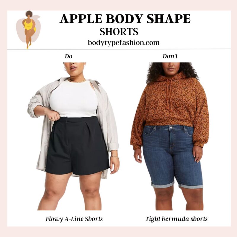 How to Choose Shorts for Apple Body Shape - Fashion for Your Body Type
