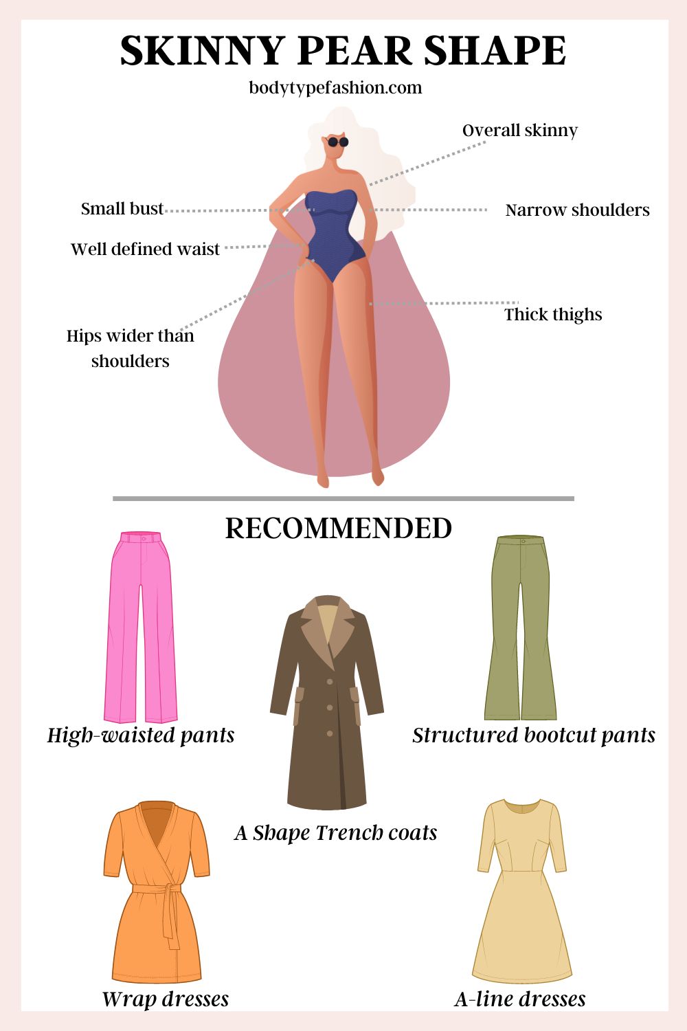 How to Dress a Skinny Pear Shape - Fashion for Your Body Type