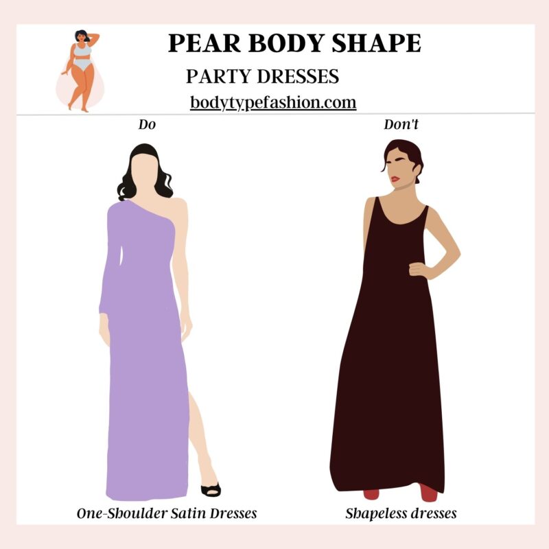 Party Dress Style Guide for Pear Body Shape - Fashion for Your Body Type