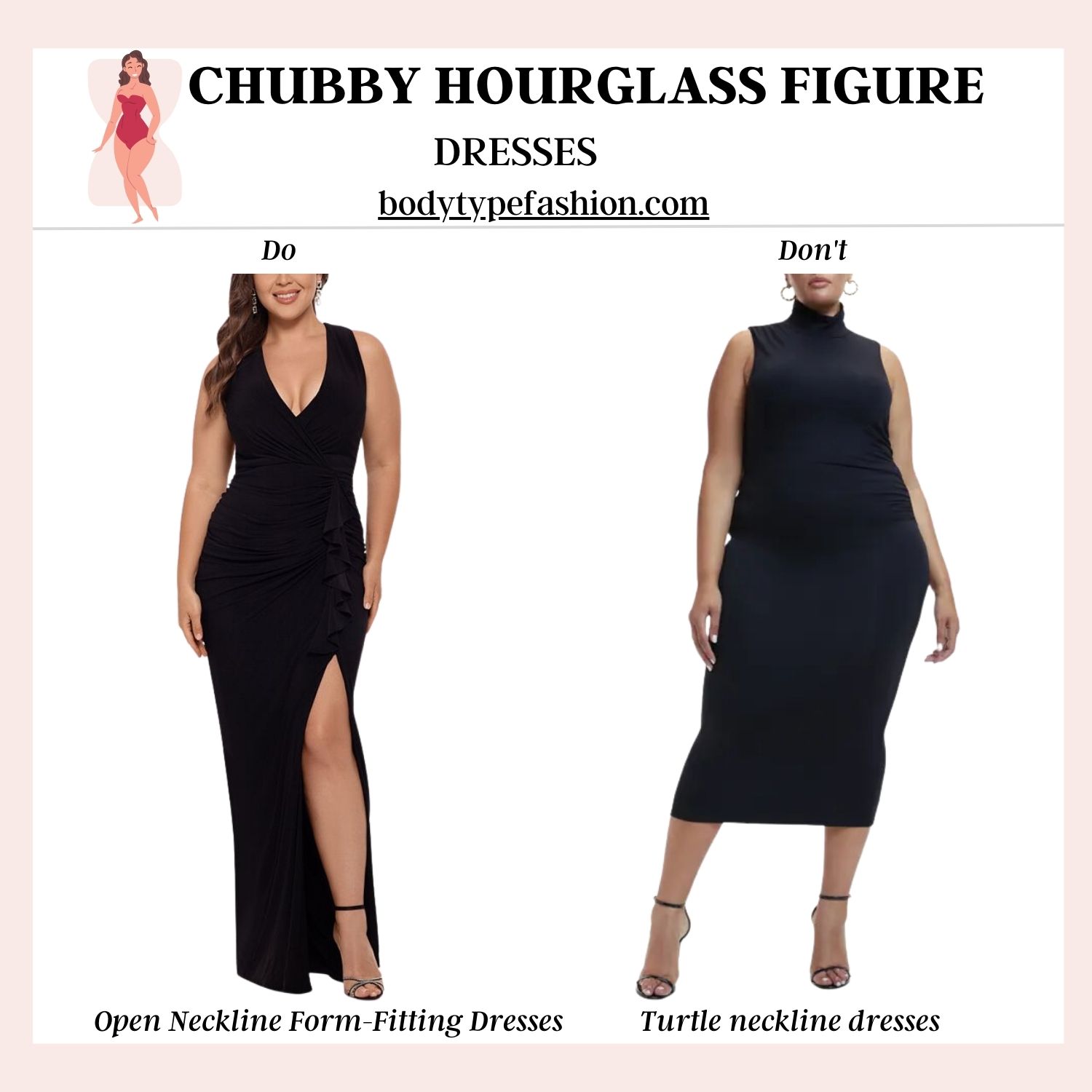 Best Dress Styles for Chubby Hourglass Figure - Fashion for Your Body Type