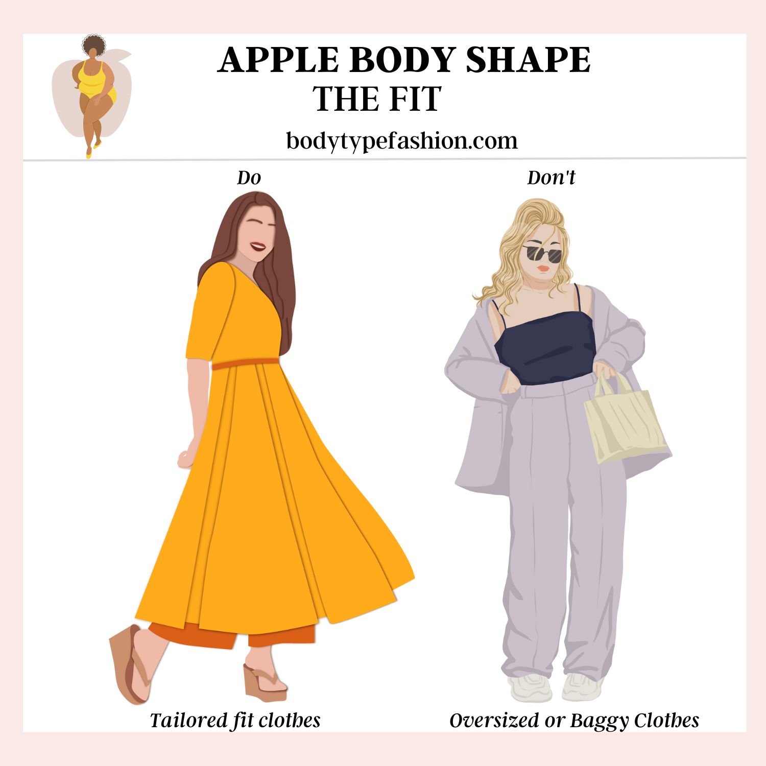 Apple Body Shape Dos and Don'ts - Fashion for Your Body Type