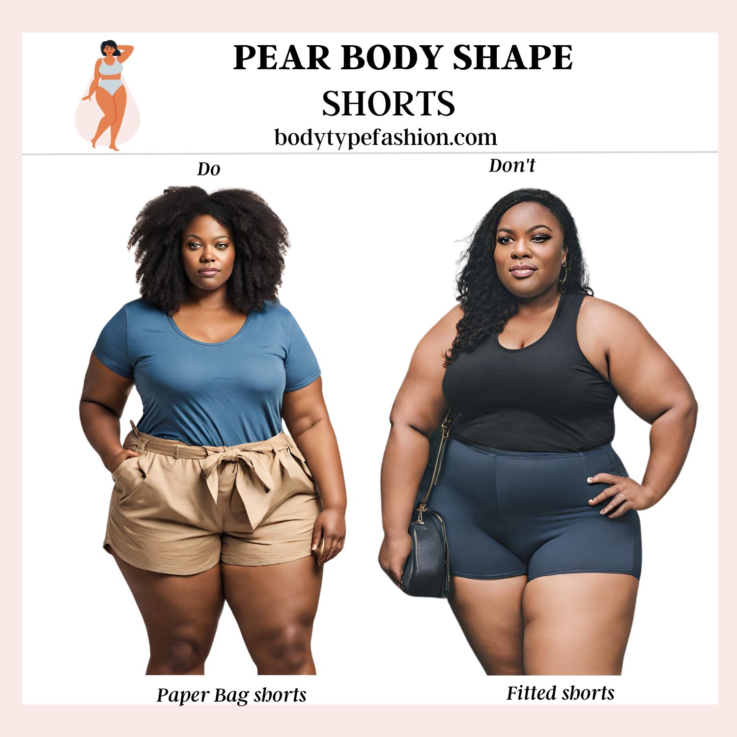 How to Choose Shorts for Pear Body Shape - Fashion for Your Body Type