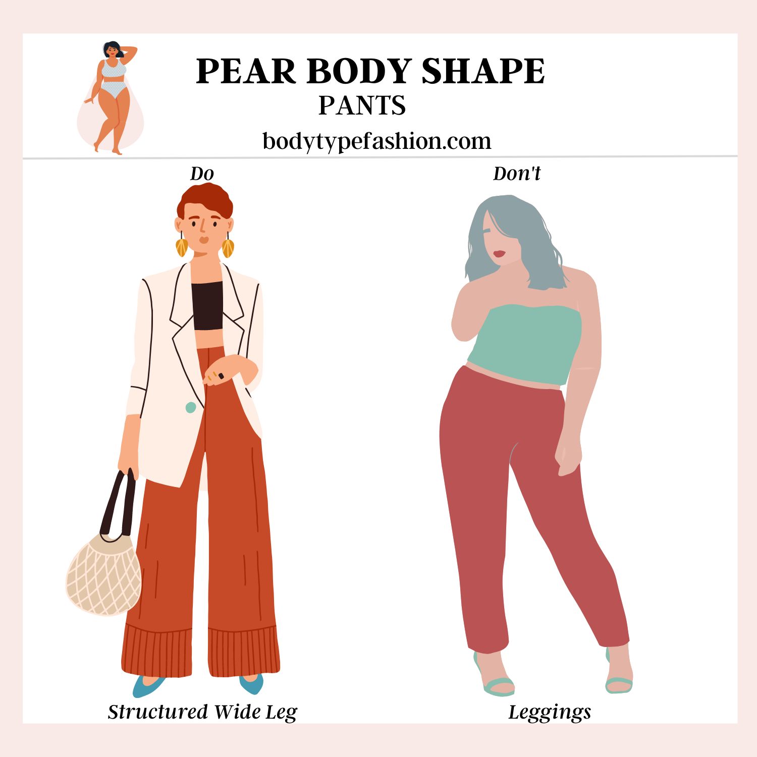 How to Choose Pants for Pear Body Shape - Fashion for Your Body Type