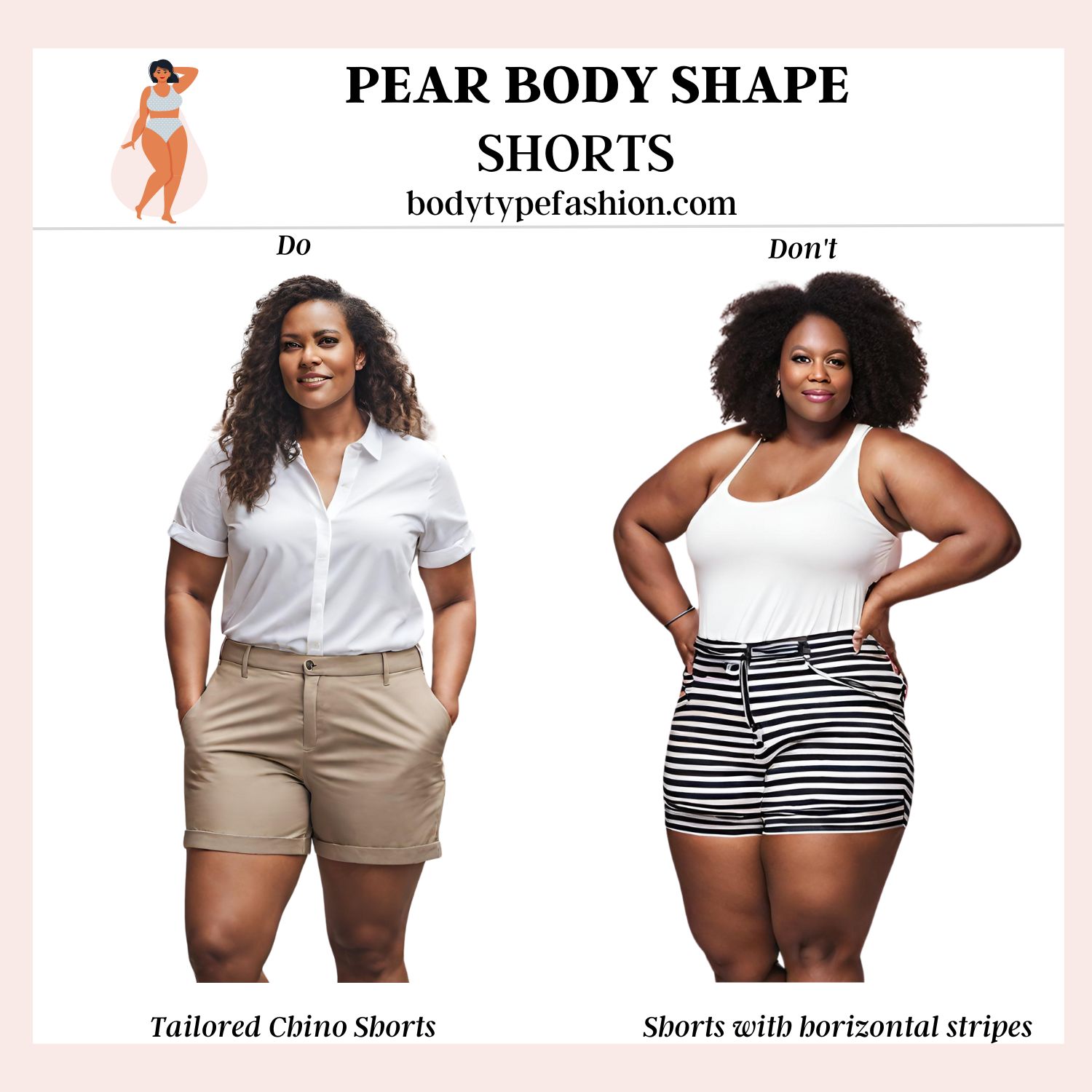How to Choose Shorts for Pear Body Shape - Fashion for Your Body Type