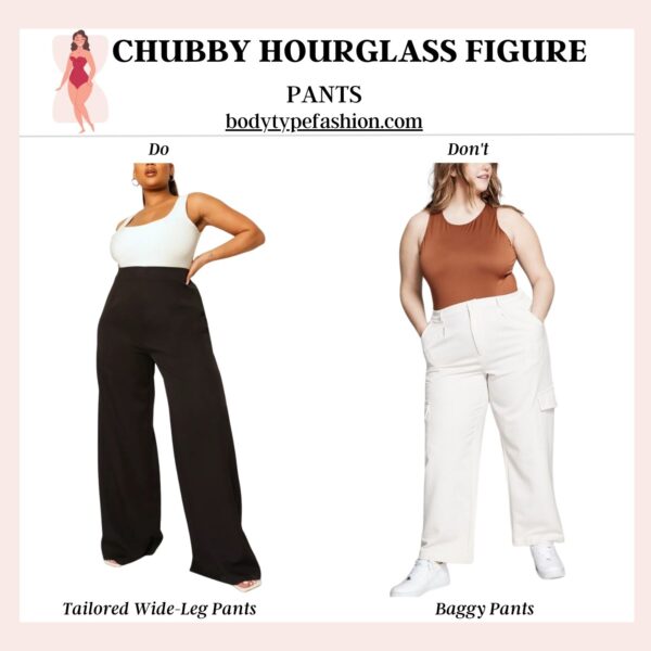 Pants Guide for Chubby Hourglass - Fashion for Your Body Type