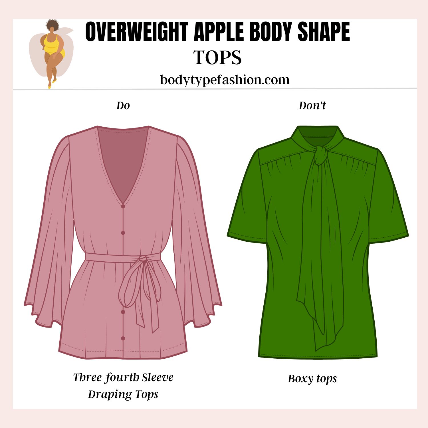 How to Dress Overweight Apple Body Shape - Fashion for Your Body Type