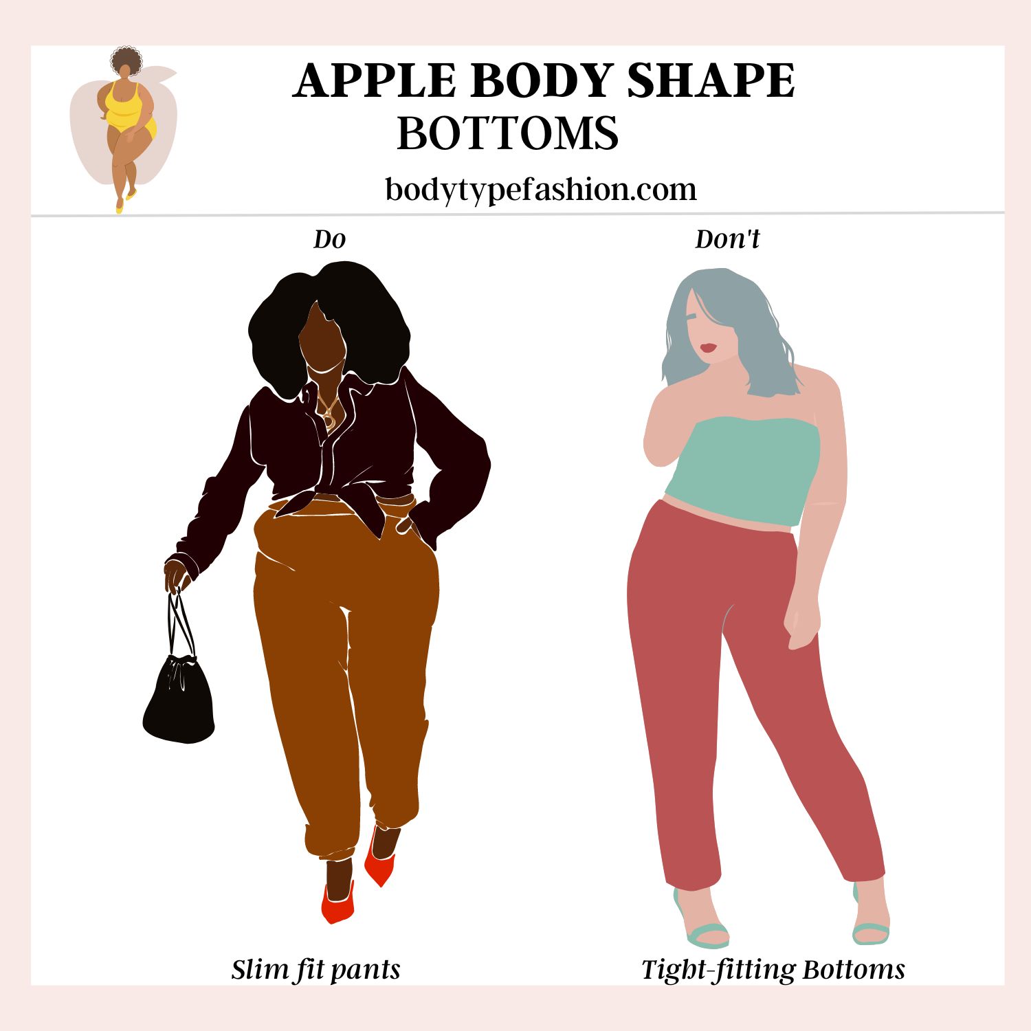 Apple Body Shape Dos and Don'ts - Fashion for Your Body Type
