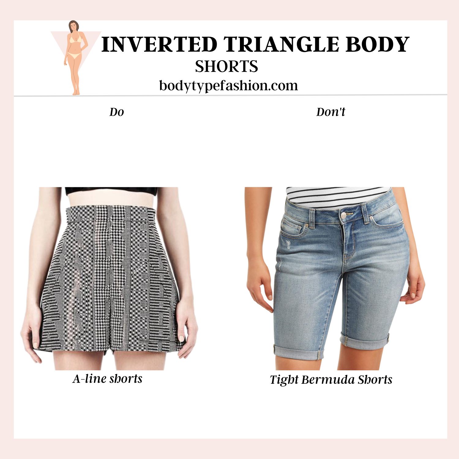 Best Shorts Styles for Inverted Triangle Body Shape - Fashion for Your ...