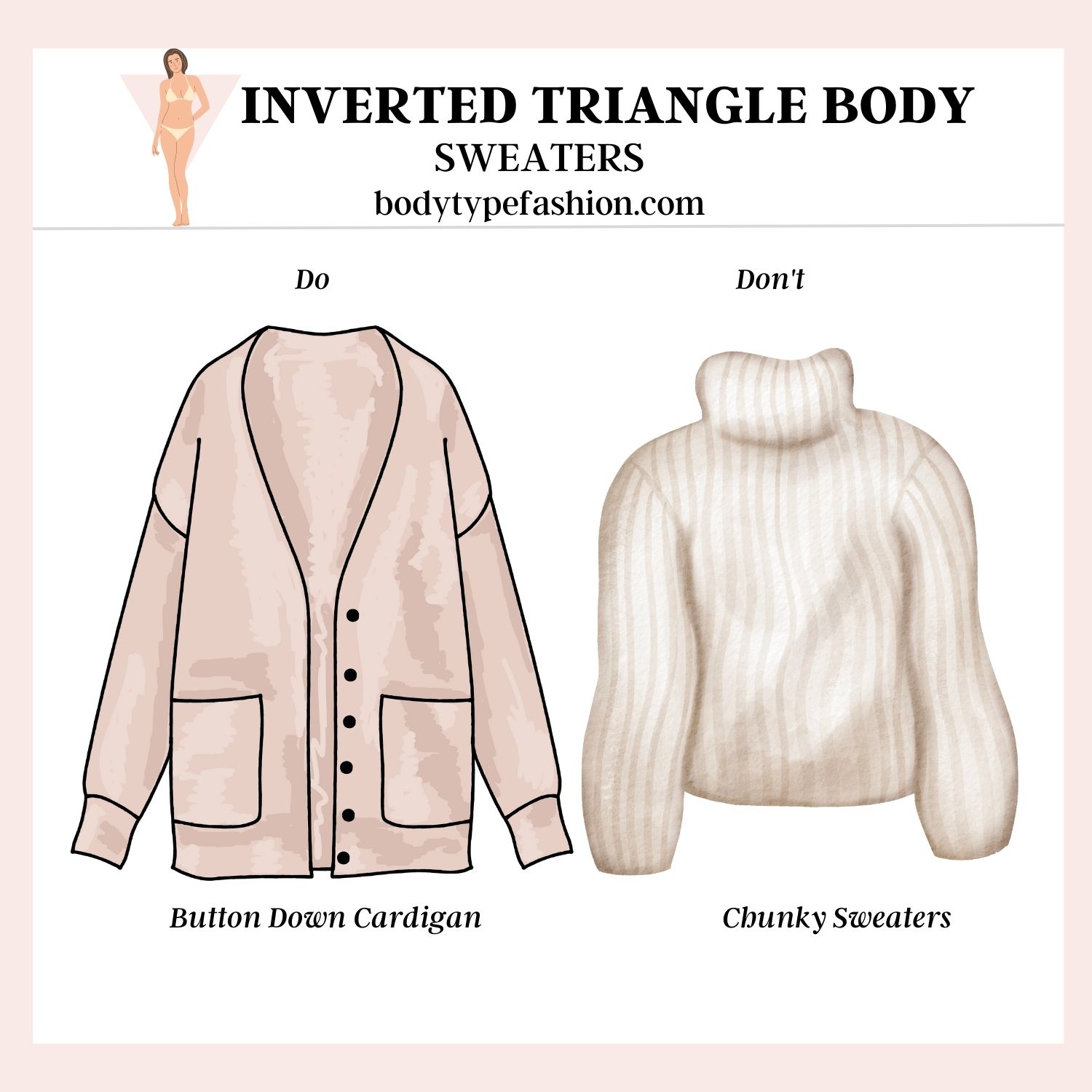 Best Sweater Styles for Inverted Triangle Body Shape - Fashion for Your ...