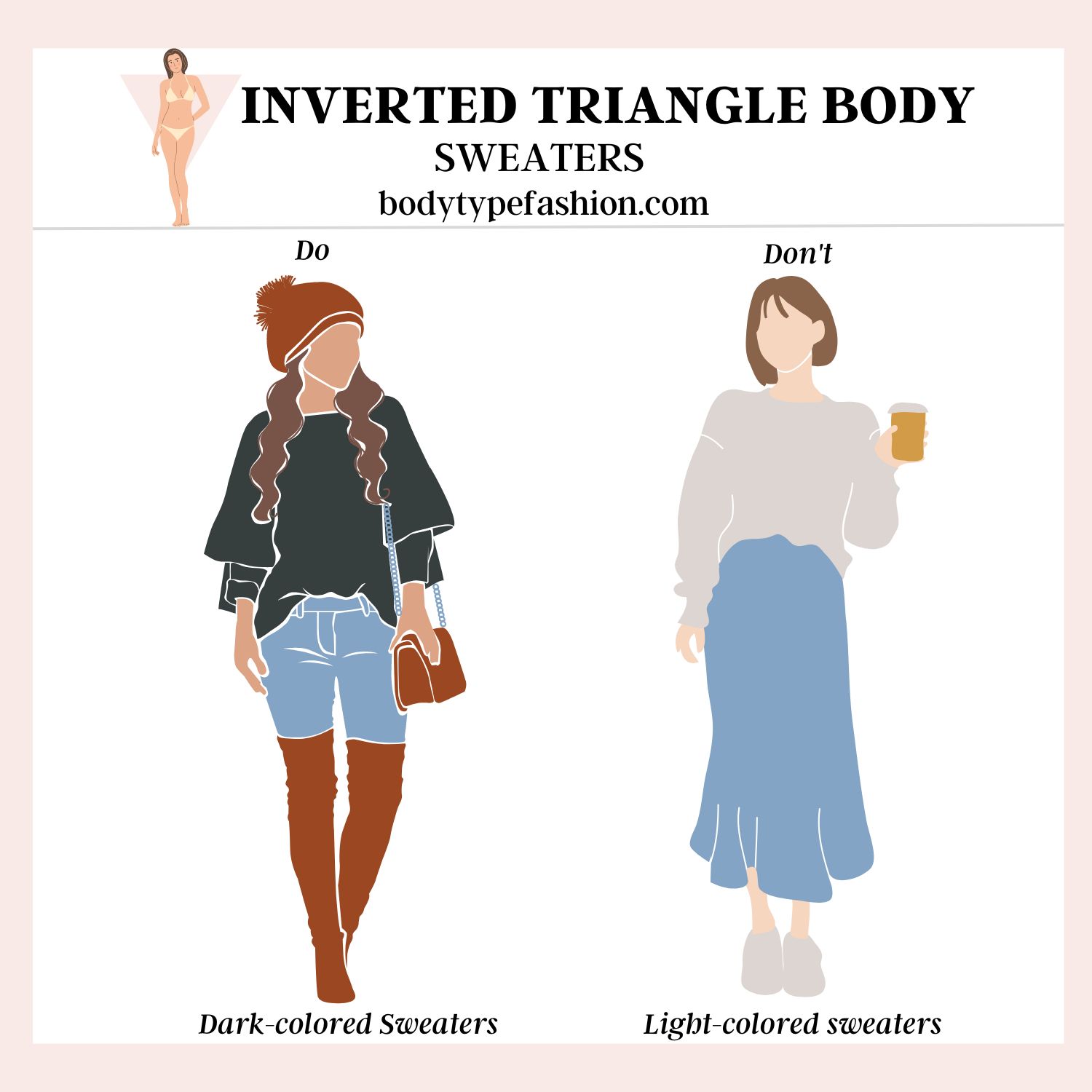 Best Sweater Styles for Inverted Triangle Body Shape - Fashion for Your ...