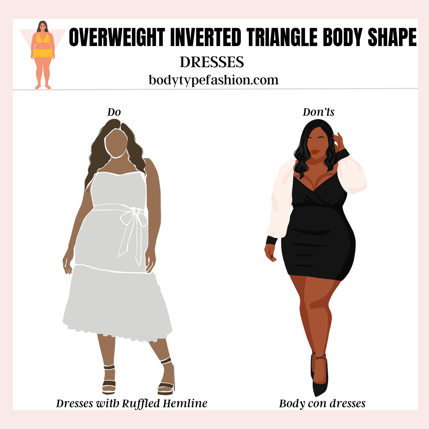 How to dress overweight inverted triangle body shape - Fashion for Your ...