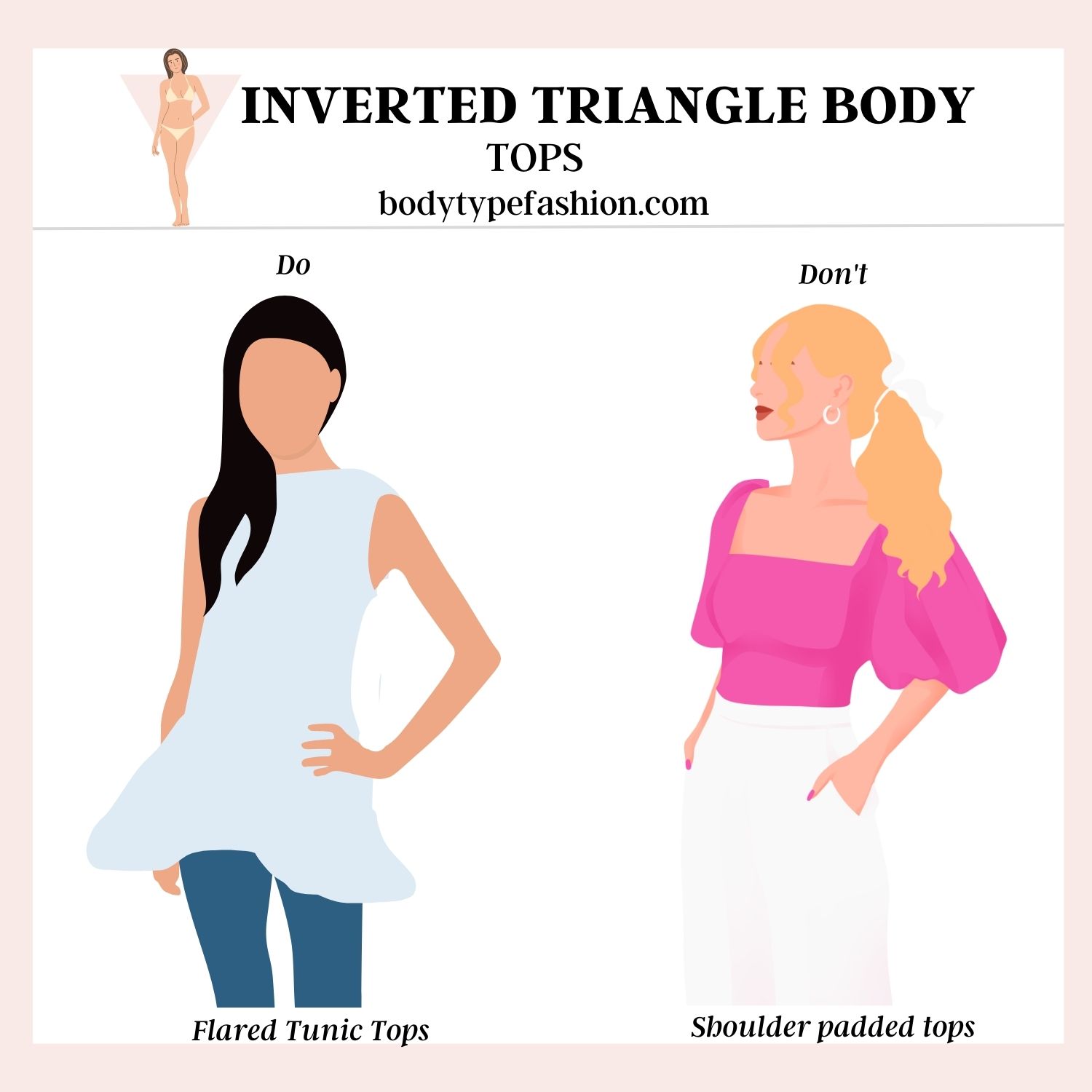 Best Tops for Inverted Triangle Body Shape - Fashion for Your Body Type