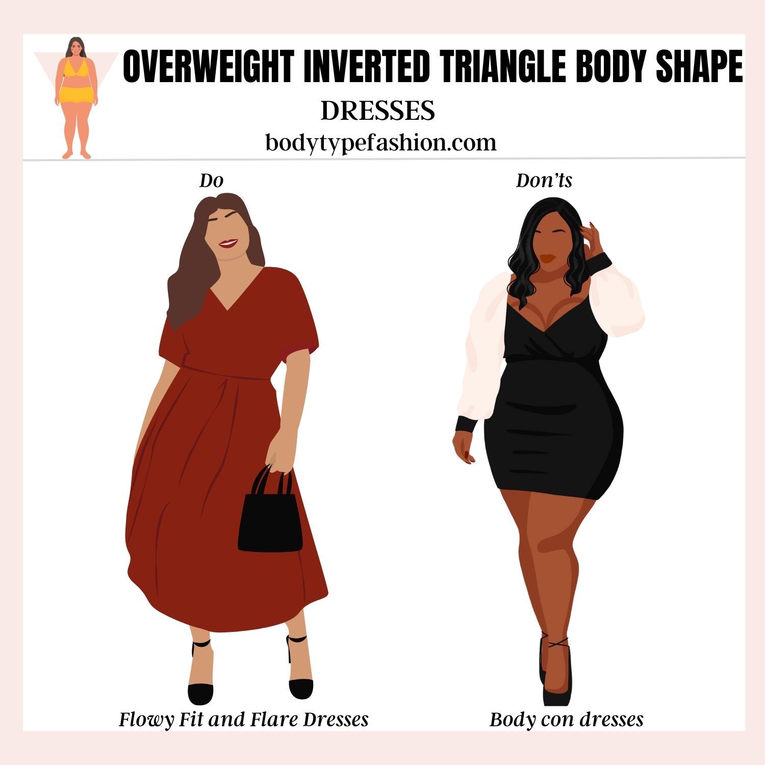 How to dress overweight inverted triangle body shape - Fashion for Your ...