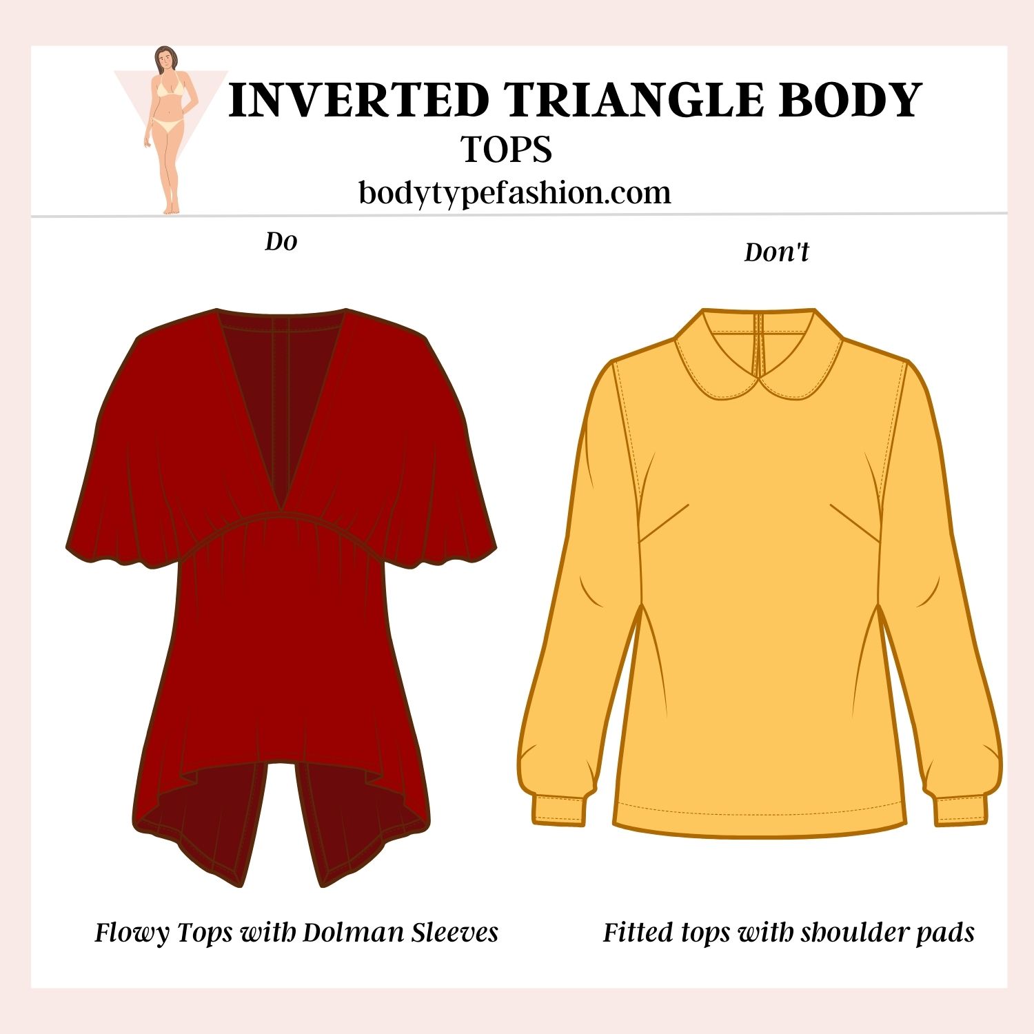 Best Tops for Inverted Triangle Body Shape - Fashion for Your Body Type