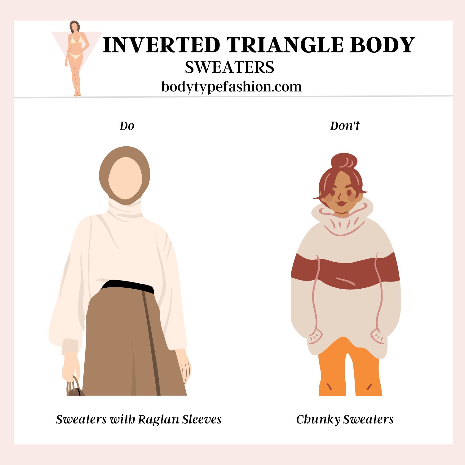 Best Sweater Styles for Inverted Triangle Body Shape - Fashion for Your ...