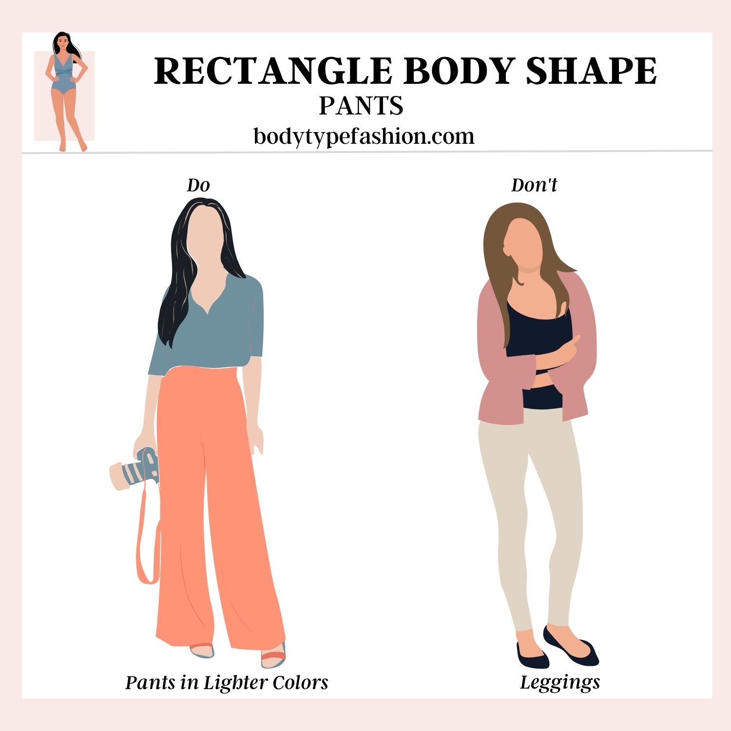 How to Choose Pants for the Rectangle Body Shape - Fashion for Your ...